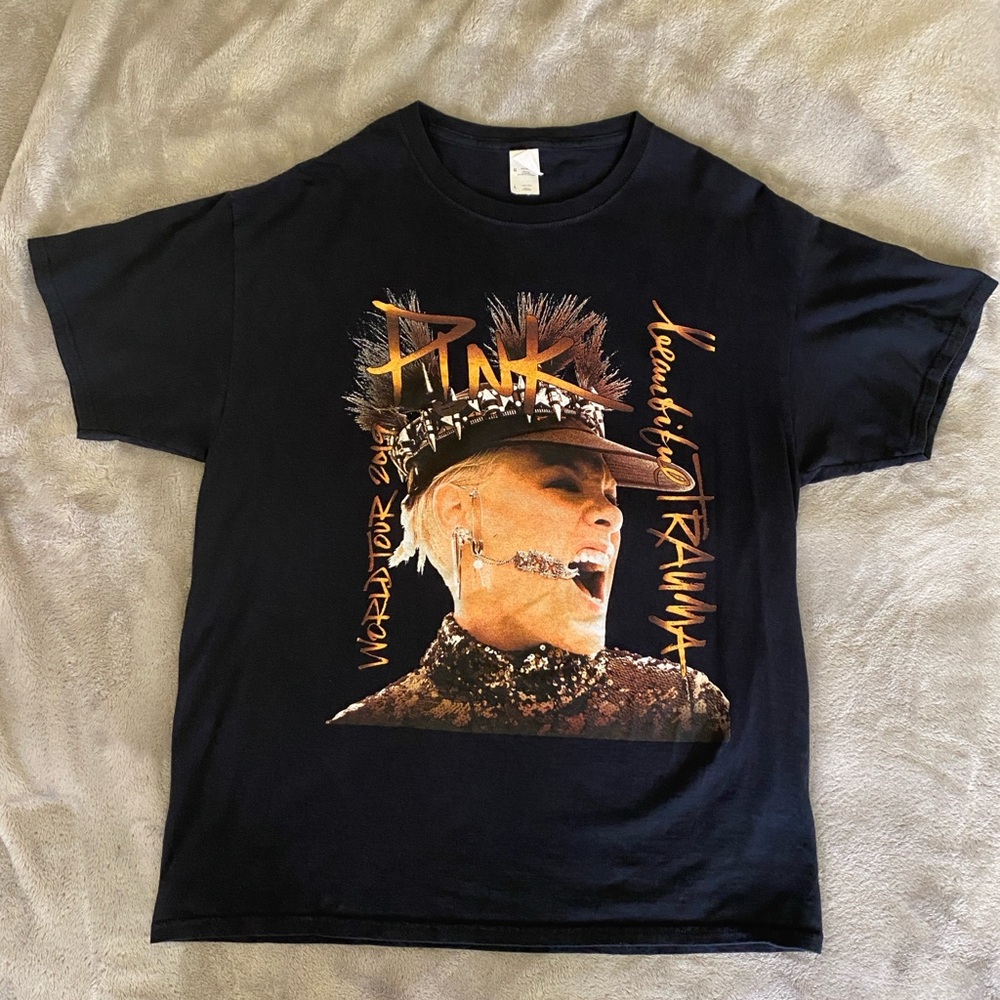 2019 Pink Beautiful Trauma World Tour T Shirt - Gem